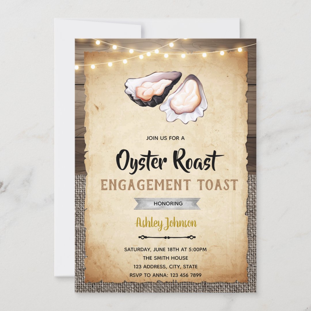 Oyster roast party invitation | Zazzle