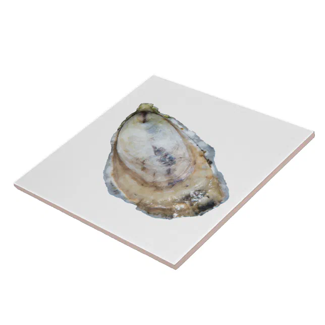 Oyster Tile - Design A White | Zazzle