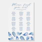 Oyster Watercolor Wedding Seating Chart Foam Board | Zazzle