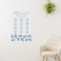 Oyster Watercolor Wedding Seating Chart Foam Board | Zazzle