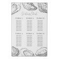 Oyster Wedding Table Seating Chart Faux Canvas Print | Zazzle