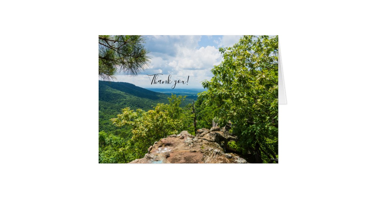 Ozark National Forest Cliff View Thank You Card | Zazzle