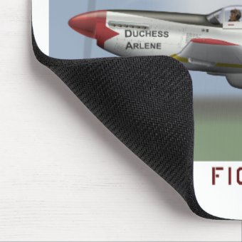 P51D Red Tail fighter flown by Tuskegee Airmen Mouse Pad | Zazzle