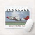 P51D Red Tail fighter flown by Tuskegee Airmen Mouse Pad | Zazzle
