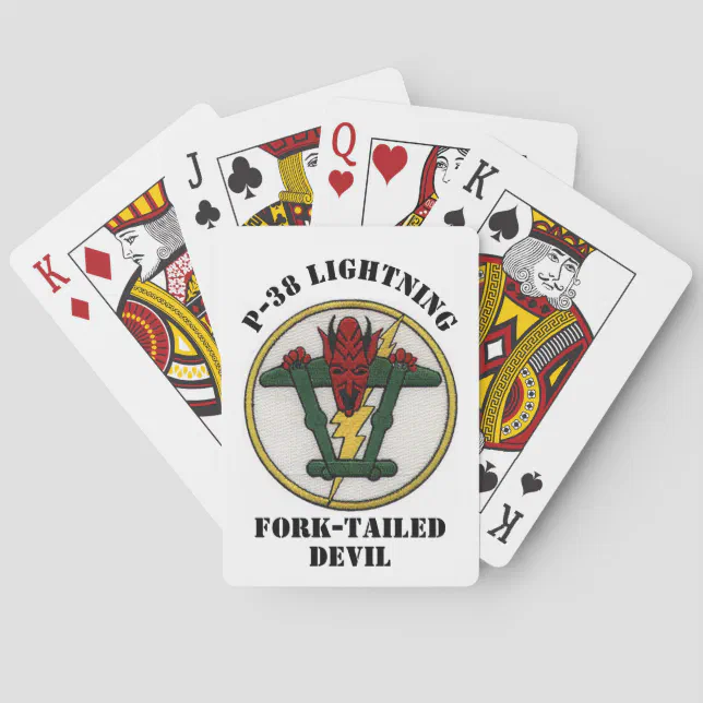 P-38 Lightning Fork-Tailed Devil Poker Cards | Zazzle