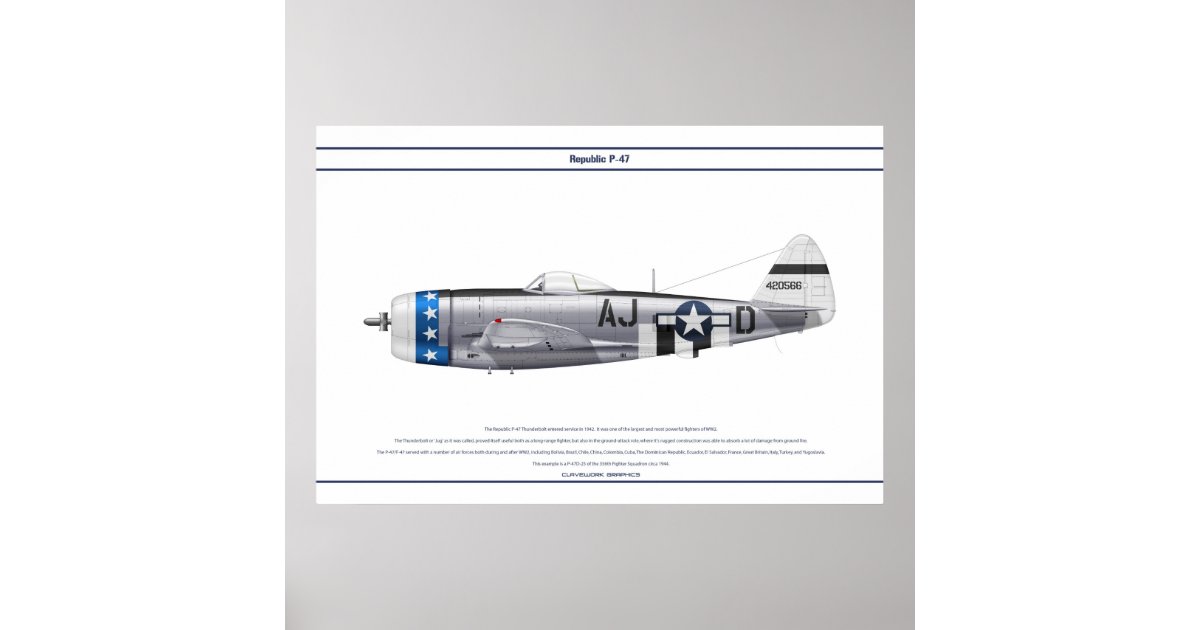 P-47D 356FS USAAF POSTER | Zazzle