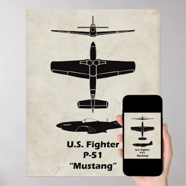 P-51 Mustang Poster | Zazzle