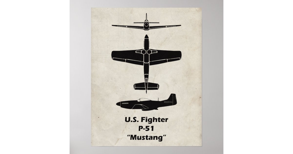P-51 Mustang Poster | Zazzle