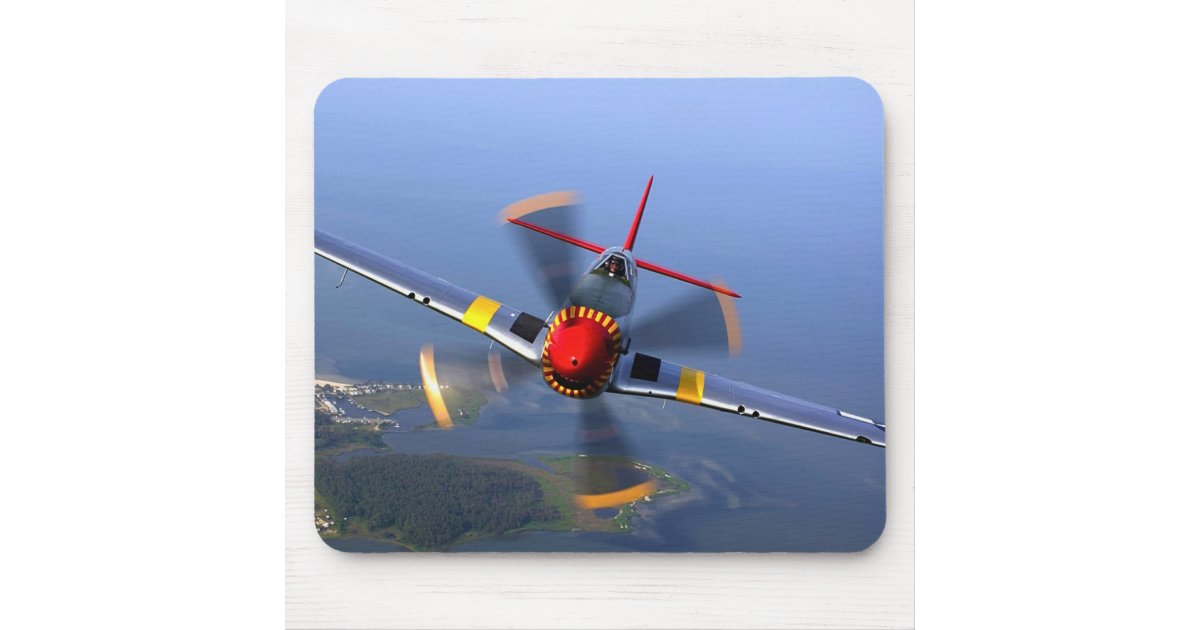 P-51 Mustang WWII American Fighter Airplane Mouse Pad | Zazzle