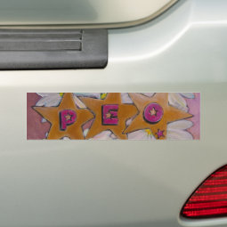 P.E.O. Sisterhood Bumper Sticker | Zazzle