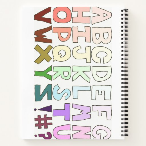 P is for Pickle graphic notebook Alphabet Oops! | Zazzle