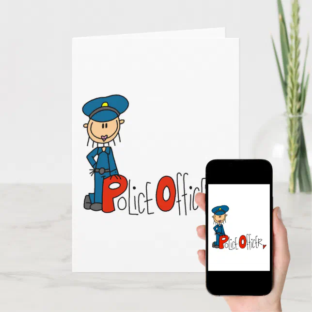 P is for Police Officer Card | Zazzle