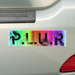 P.L.U.R BUMPER STICKER | Zazzle