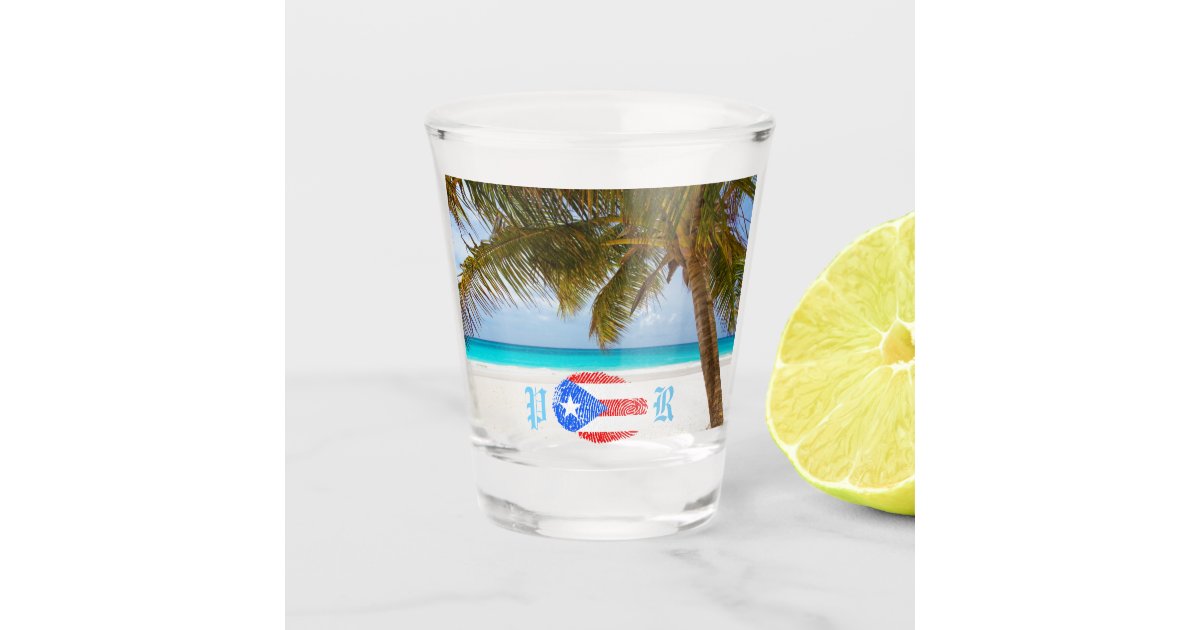 P R Ocean Shot Glass | Zazzle