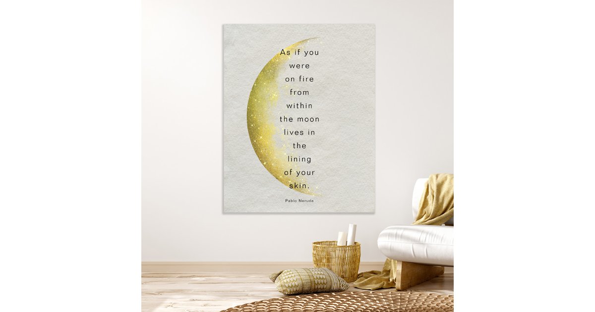 Pablo Neruda Celestial Poem Poster | Zazzle