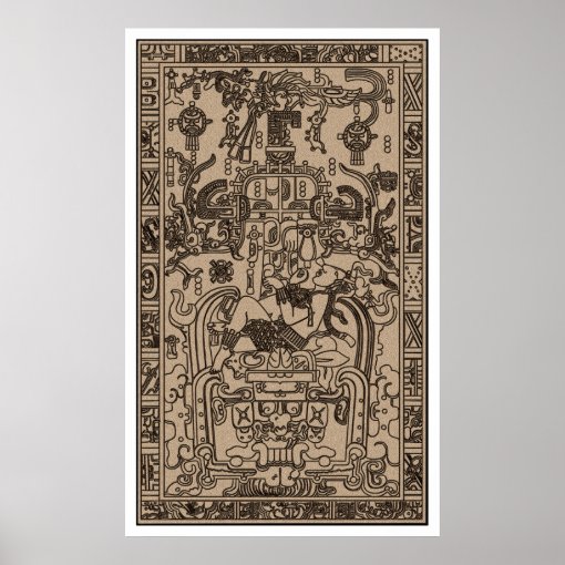 Pacal's Sarcophagus - Ancient Mayan Spaceship Poster | Zazzle