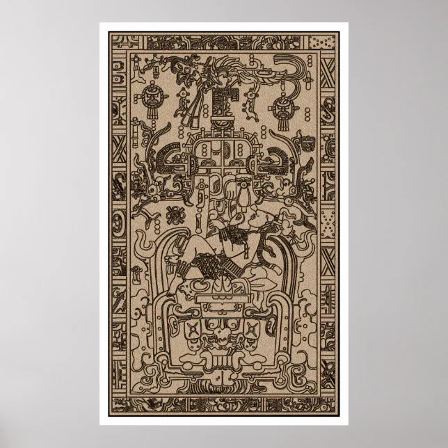 Pacal's Sarcophagus - Ancient Mayan Spaceship Poster | Zazzle