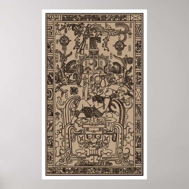 Pacal's Sarcophagus - Ancient Mayan Spaceship Poster | Zazzle