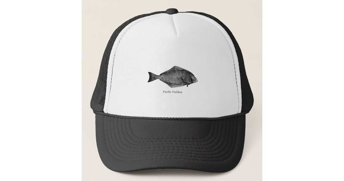 Pacific Halibut Logo Trucker Hat | Zazzle