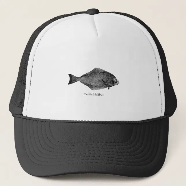 Pacific Halibut Logo Trucker Hat | Zazzle