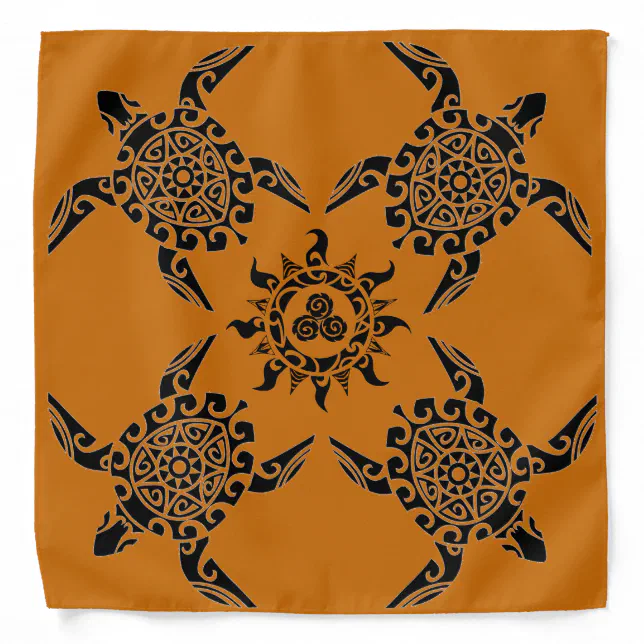 Pacific Island design tattoo Turtle Bandana | Zazzle
