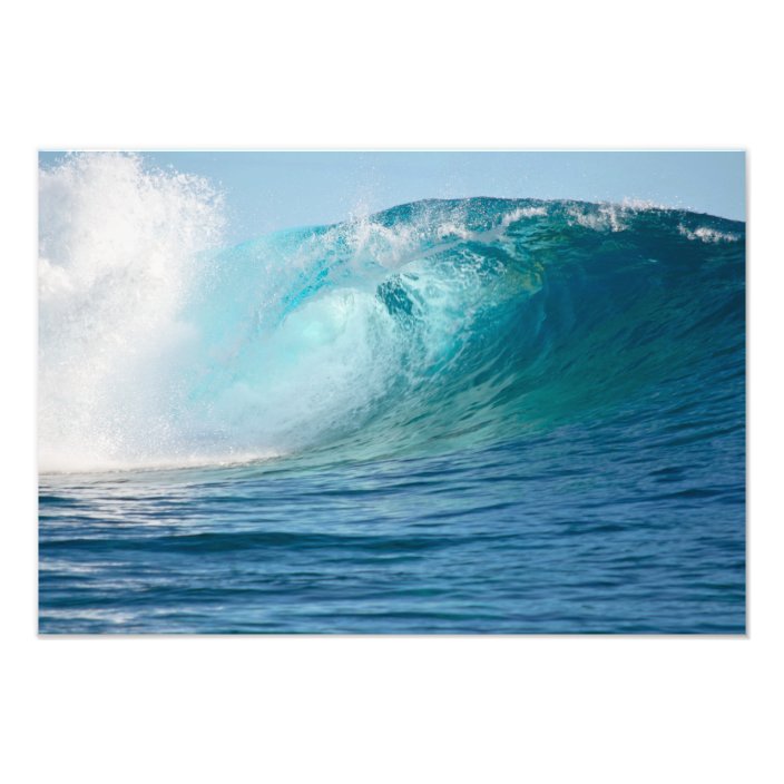 Pacific ocean big wave breaking photo print | Zazzle.com