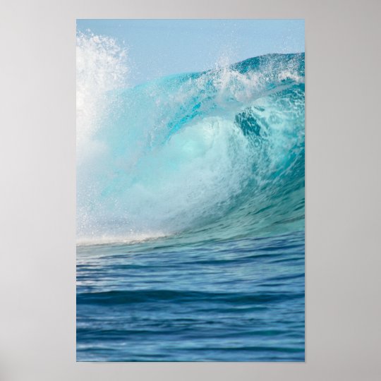 Pacific ocean big wave breaking vertical poster | Zazzle.com