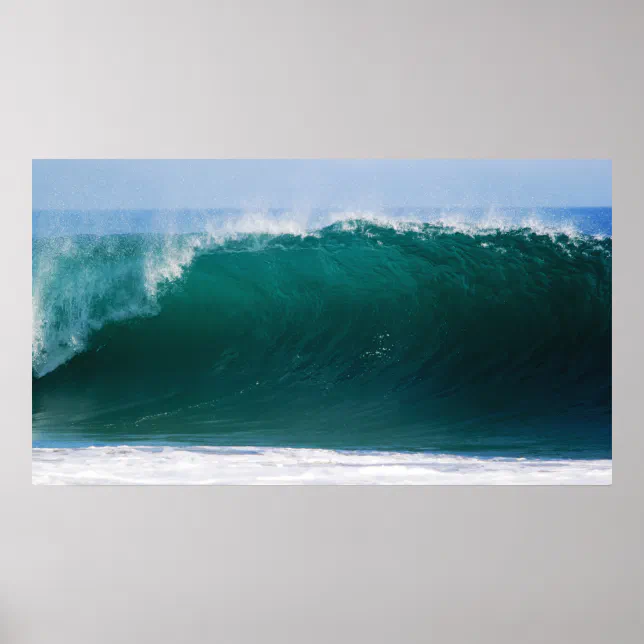 Pacific Ocean big wave Poster | Zazzle