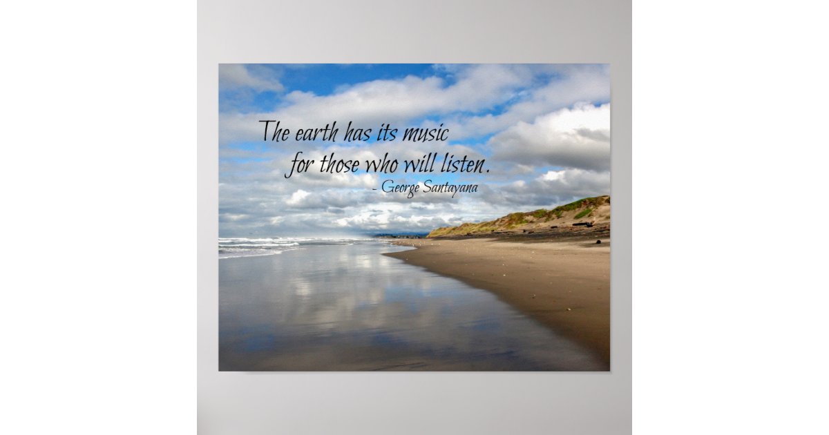 Pacific Ocean Reflections - Inspirational Quote Poster | Zazzle