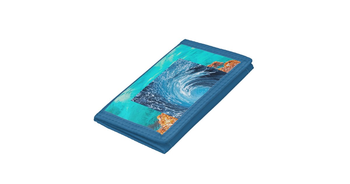 Pacific Ocean Splash Trifold Wallet | Zazzle