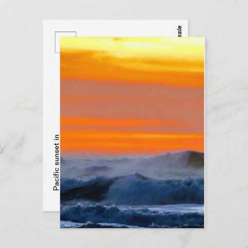 Pacific Sunset Postcard | Zazzle