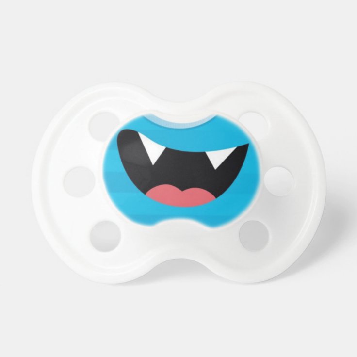 PACIFIER cute vampire monster MOUTH aqua blue | Zazzle