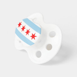 Pacifier with flag of Chicago, Illinois, U.S.A. | Zazzle