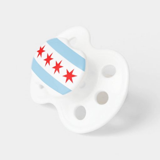 Pacifier with flag of Chicago, Illinois, U.S.A. | Zazzle