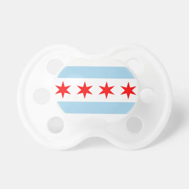 Pacifier with flag of Chicago, Illinois, U.S.A. | Zazzle