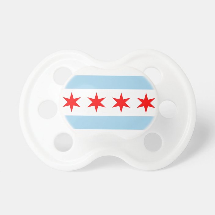 Pacifier with flag of Chicago, Illinois, U.S.A. | Zazzle.com