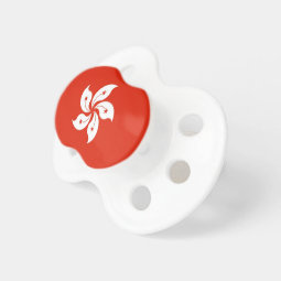Pacifier with flag of Hong Kong, China | Zazzle