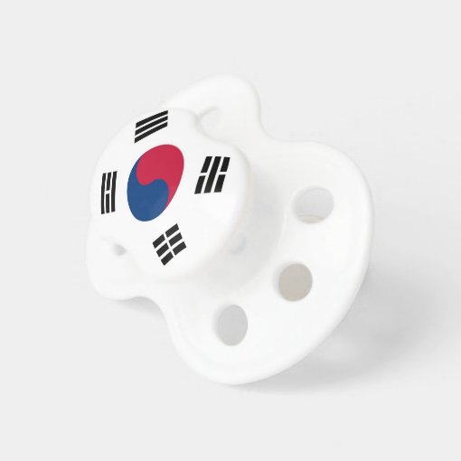 Pacifier with flag of South Korea | Zazzle