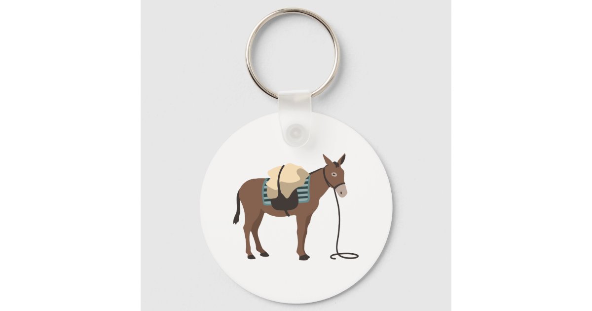 Pack Mule Keychain | Zazzle