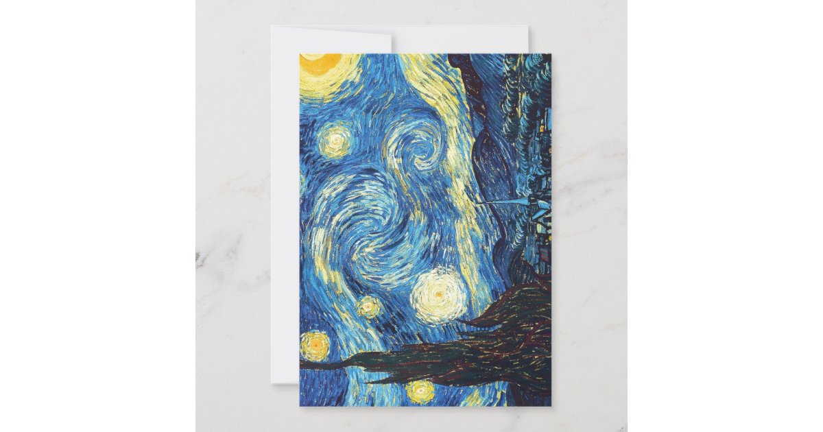 Pack of 100 Van Gogh Starry Night Invitations | Zazzle