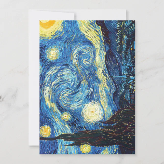 Pack of 100 Van Gogh Starry Night Invitations | Zazzle