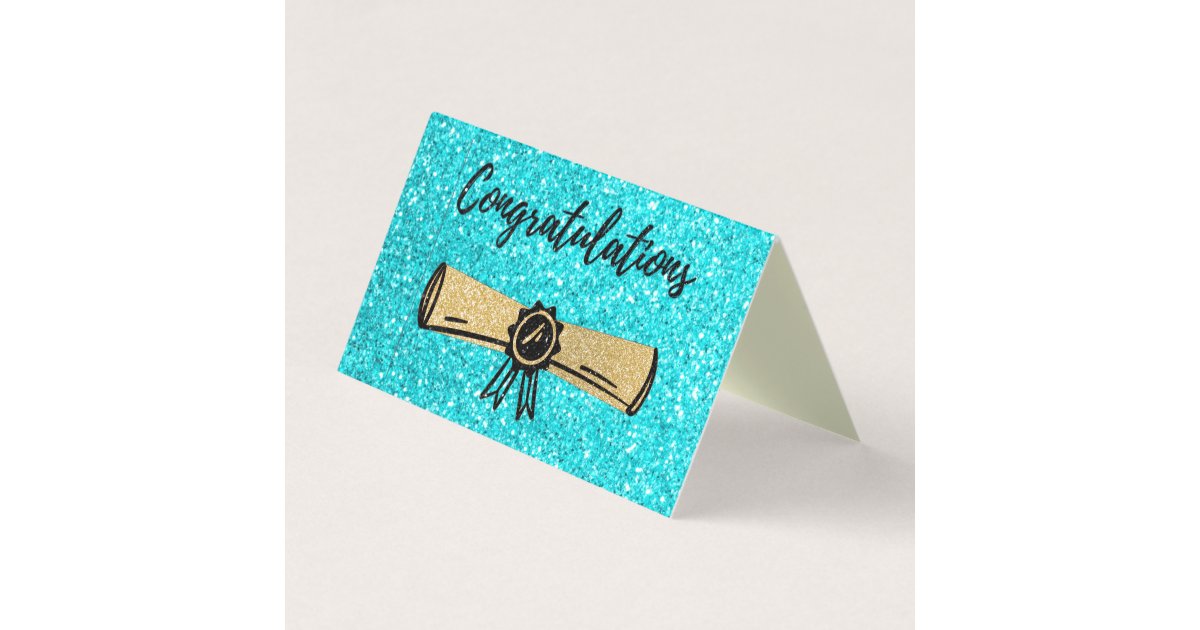Pack of 25 Congratulation Glitter Graduation Cards | Zazzle