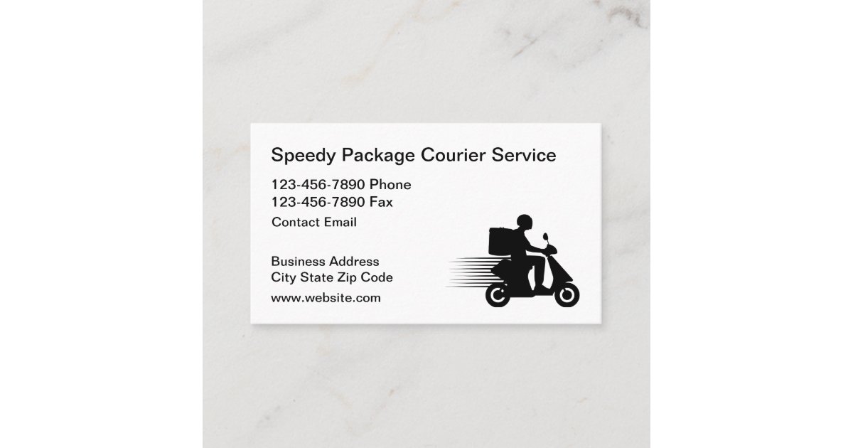 Package Delivery Courier Service Business Card | Zazzle