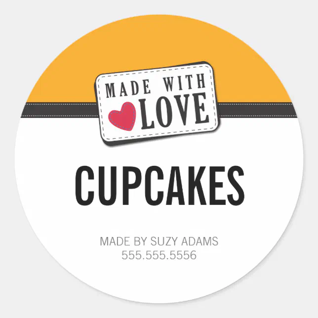 PACKAGING PRODUCT LABEL :: made with love 2 | Zazzle