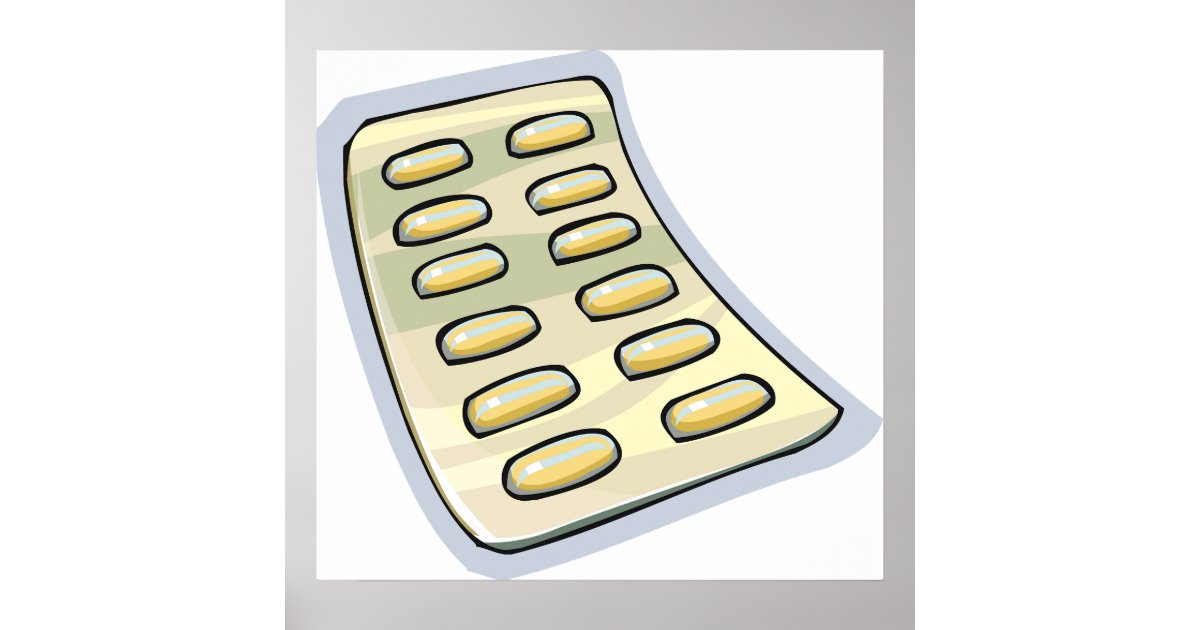 Packet Of Pills Medication Poster | Zazzle