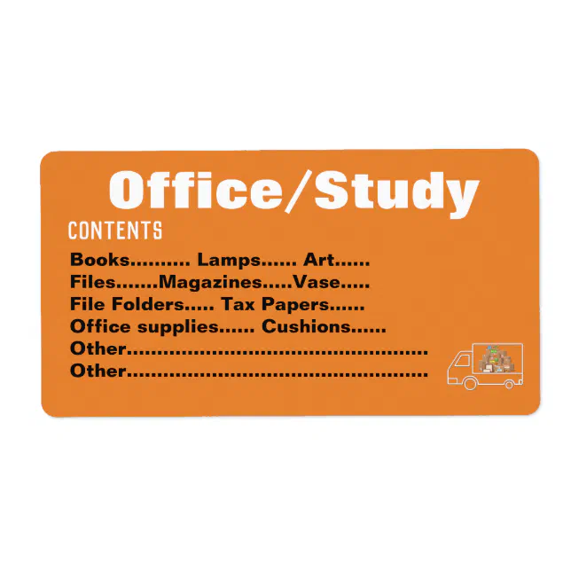 Packing Moving Organizing Labels - Office/Study | Zazzle