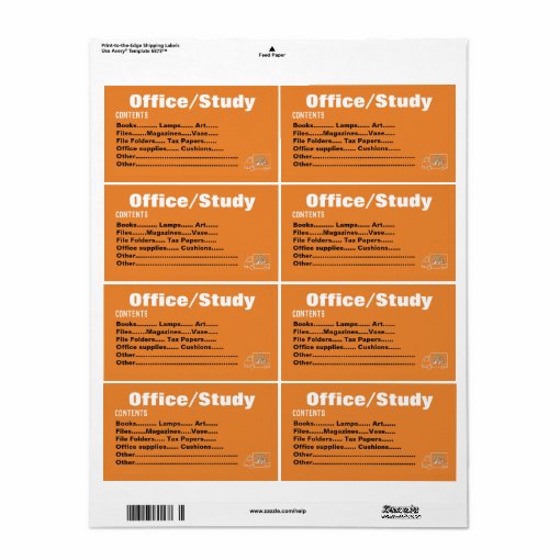 Packing Moving Organizing Labels - Office/Study | Zazzle