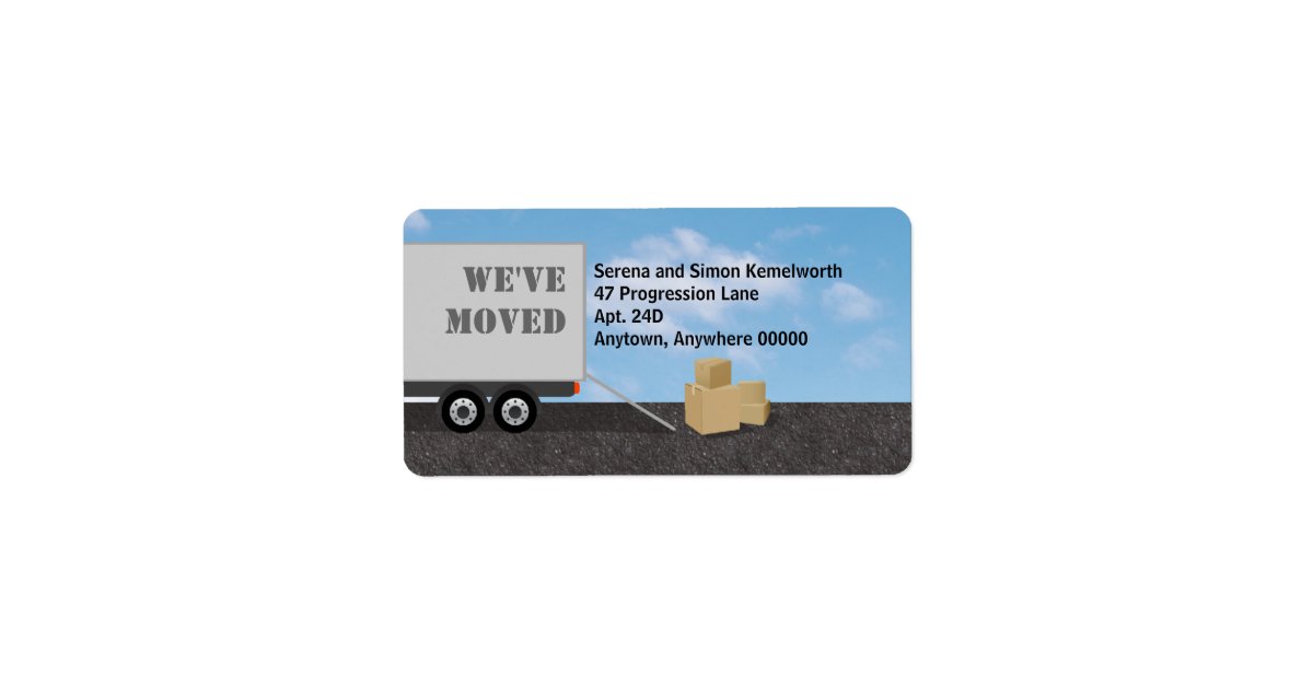 Packing Up Moving Announcement Address Label | Zazzle