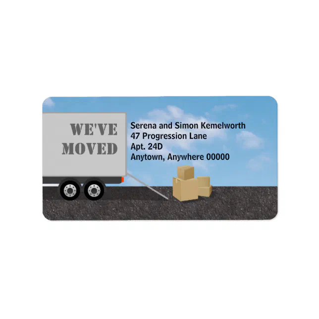 Packing Up Moving Announcement Address Label | Zazzle