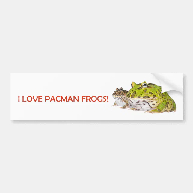 Pacman Frog Bumper Sticker | Zazzle
